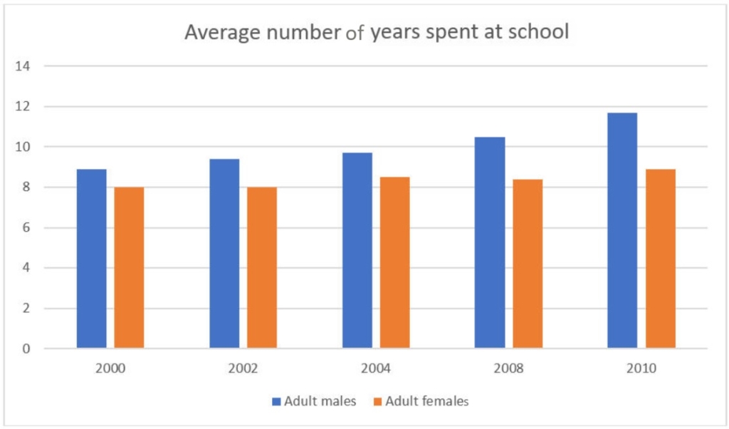 Writing task 1 bar chart