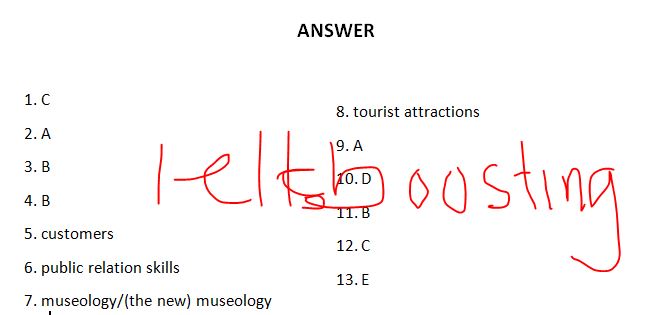 Museum blockbuster ielts reading answer - boost your ielts reading